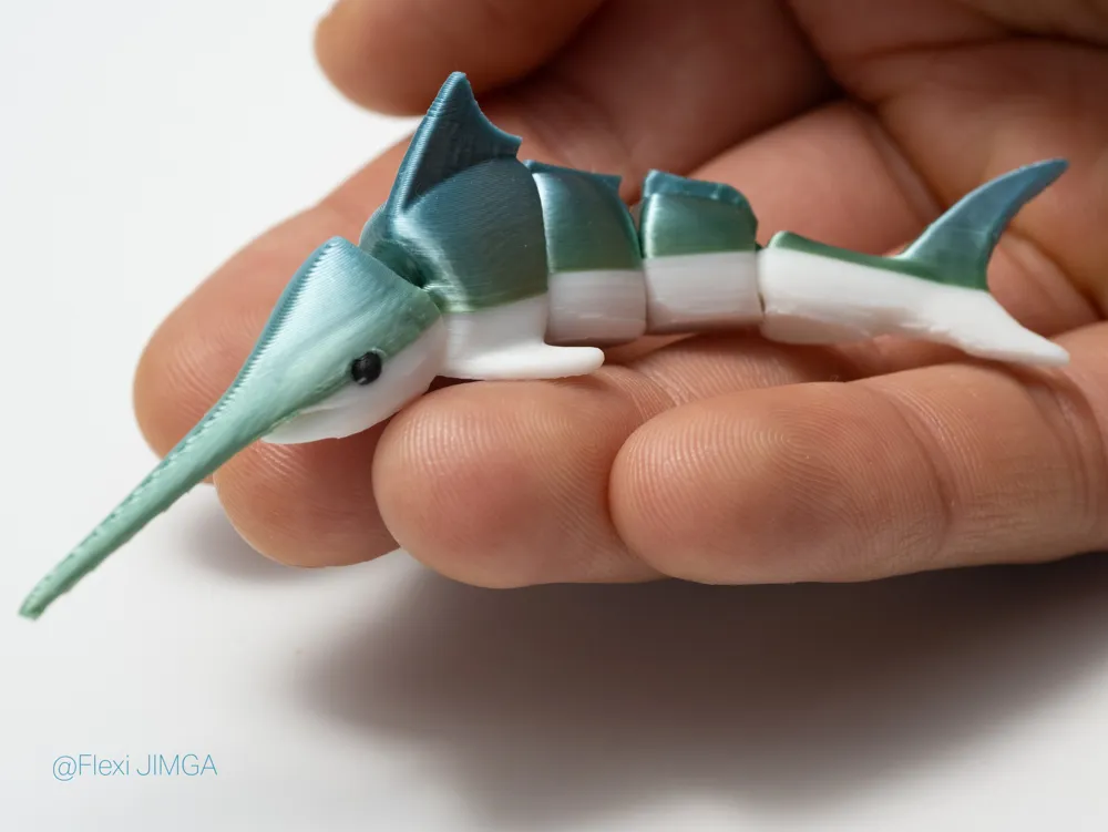 Mini Swordfish – Articulated & Keychain - Free 3D Print Model - MakerWorld