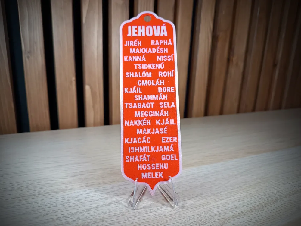 Bible Tag Bookmark with all the names of GOD (Christian God) - Free 3D ...