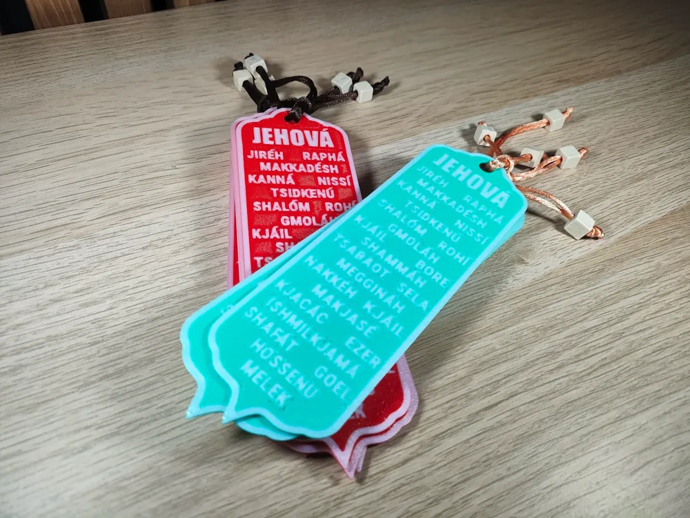 Bible Tag Bookmark with all the names of GOD (Christian God) - Free 3D ...