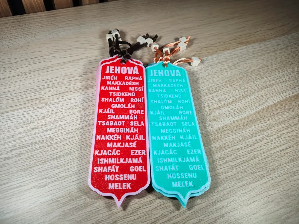 Bible Tag Bookmark with all the names of GOD (Christian God) - Free 3D ...