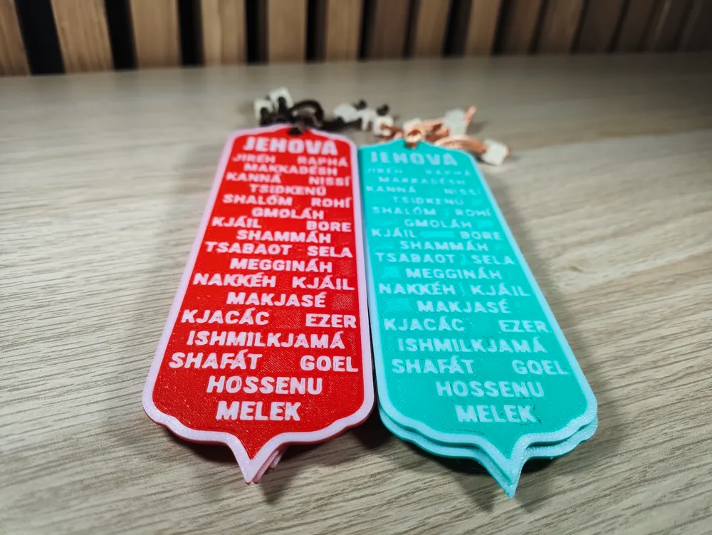 Bible Tag Bookmark with all the names of GOD (Christian God) - Free 3D ...