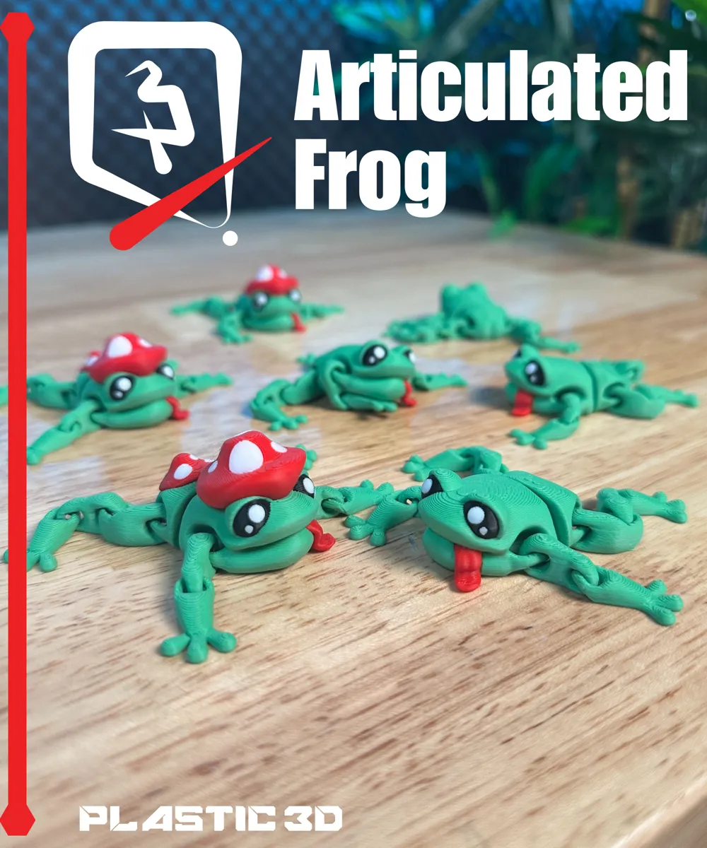 Plastic3D Articulated Frog - Free 3D Print Model - MakerWorld