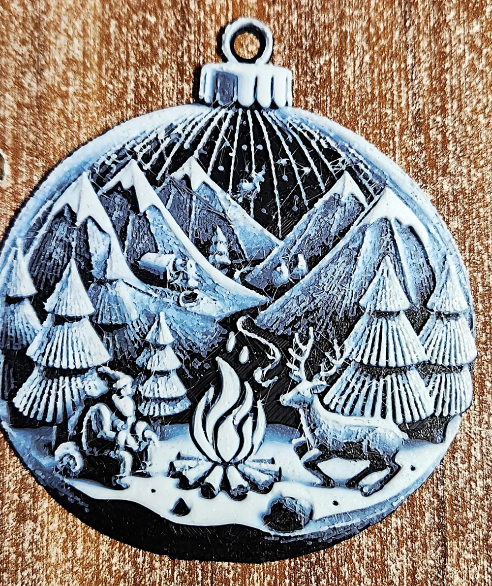 Christmas Bauble Hueforge Ornament by Calipitter - MakerWorld