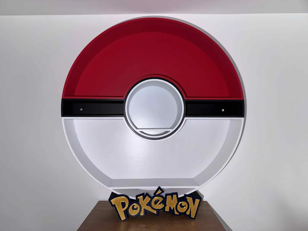 Pokemon Pokeball Wall / Desktop Shelf NO AMS - Free 3D Print Model ...