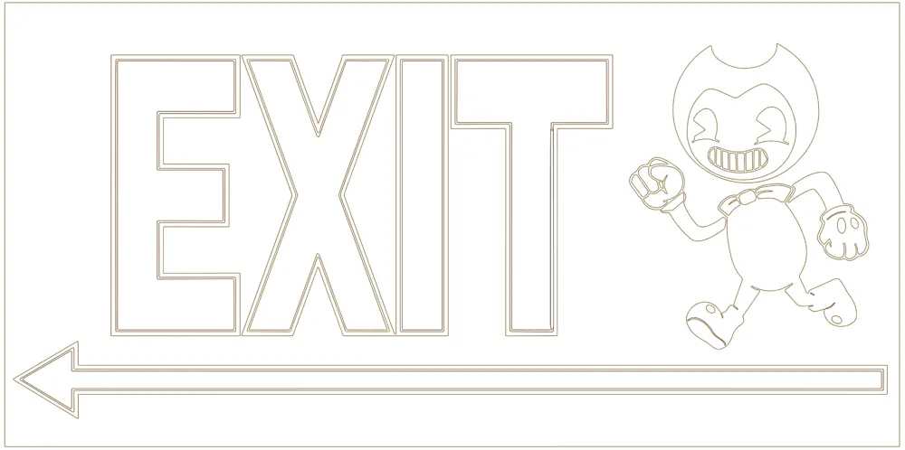 Light box of Bendy and the ink machine by mini3D - MakerWorld