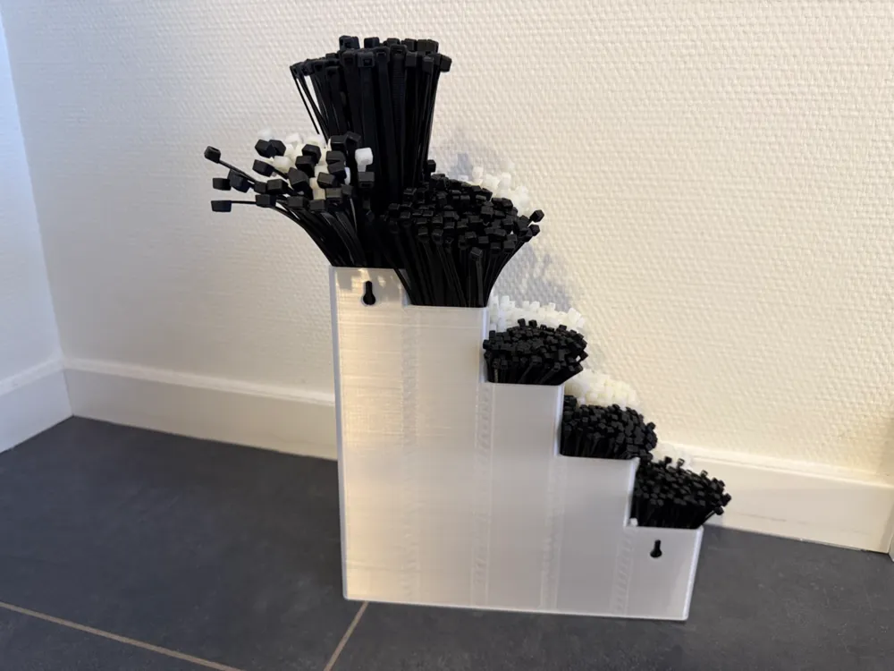 Zip Tie Organizer with wall mount by schuleit MakerWorld: Download Free ...