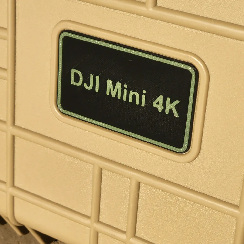 Apache 2800 case Top label plate (DJI Mini 4K) by LuckyRamrod - MakerWorld