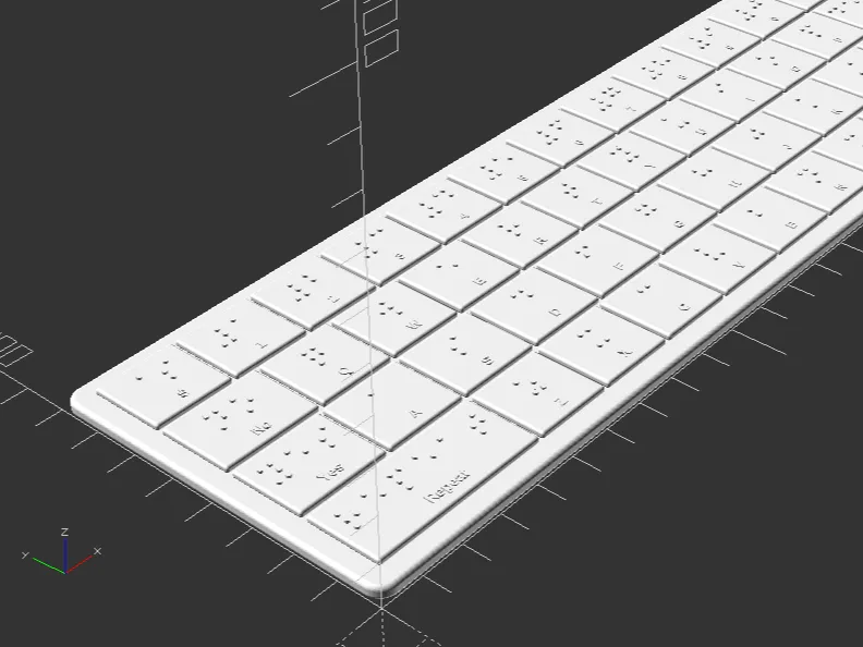SPKeyboard Deaf-Blind AAC "Keyboard" - parametric - Free 3D Print Model ...