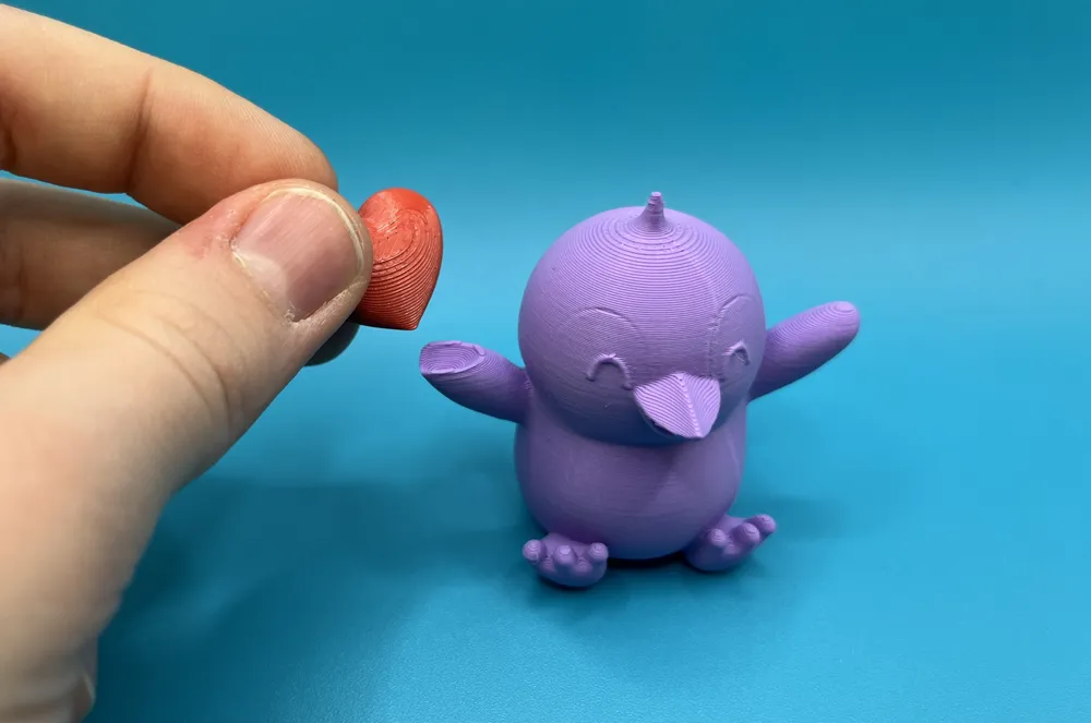 Small cute penguin with heart - Free 3D Print Model - MakerWorld