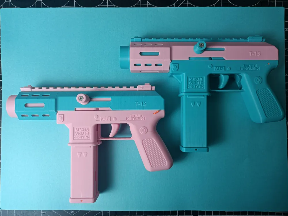 T-15/TEC-9 Disc Shooter - Free 3D Print Model - MakerWorld