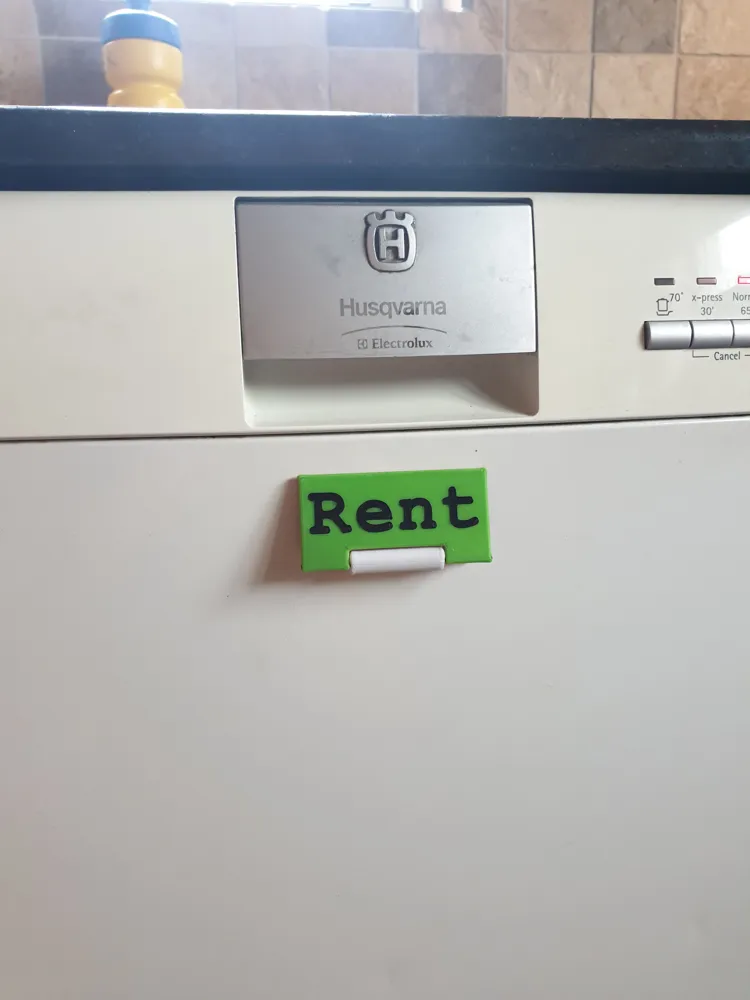 Self resetting dishmachine sign - Free 3D Print Model - MakerWorld