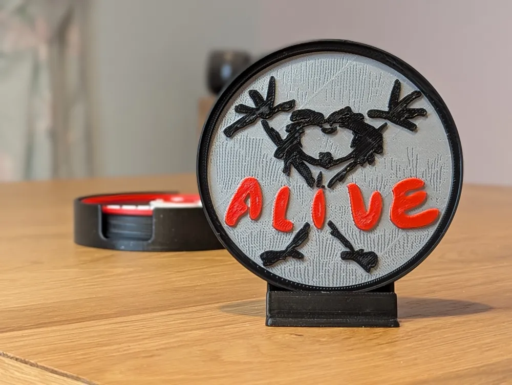 Band Logo - 3D Stackable Coaster Set C - Free 3D Print Model - MakerWorld