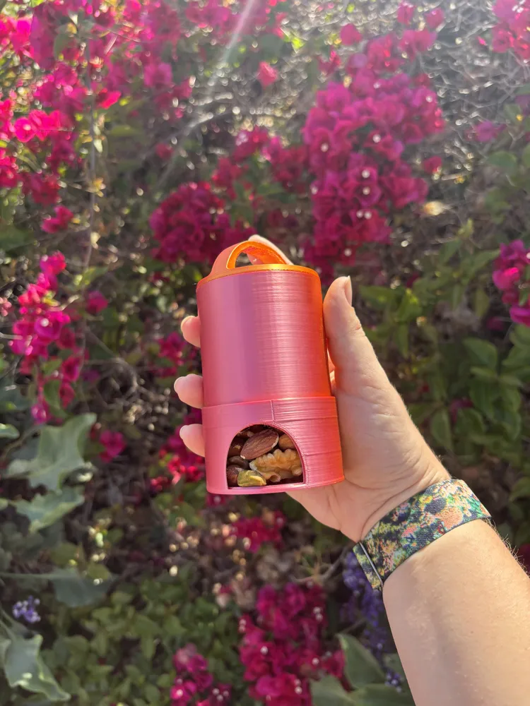 Trail Mix Dispenser – 2 Sizes, Print in Place - Free 3D Print Model ...