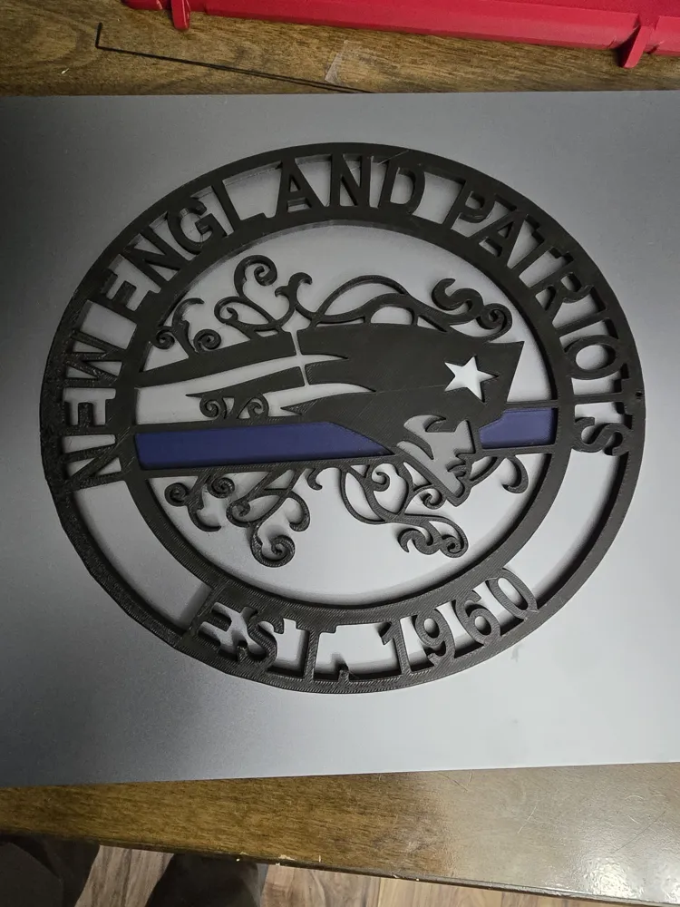 New England Patriots Wanddekor – Kostenloses 3D-Druckmodell – MakerWorld