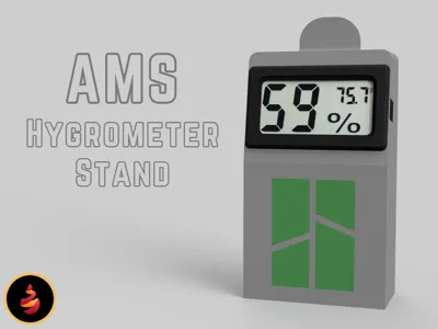 Hygrometer stand for AMS Remixed by davglass - MakerWorld
