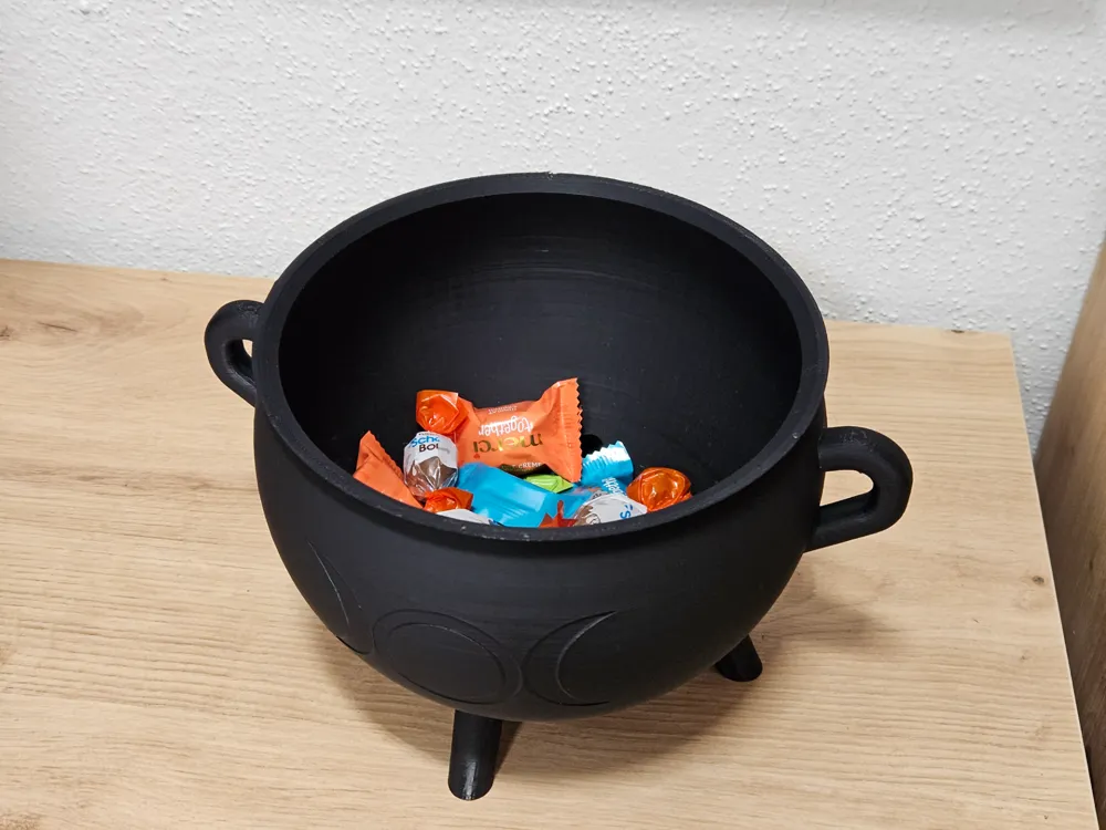 Halloween Cauldron Candy Bowl (A1m compatible) by GemoGens MakerWorld ...