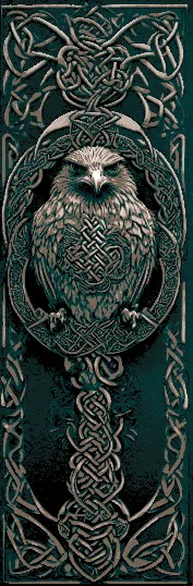 Set of 3 Celtic Knotwork Bookmarks - Symbol of the Falcon by ...