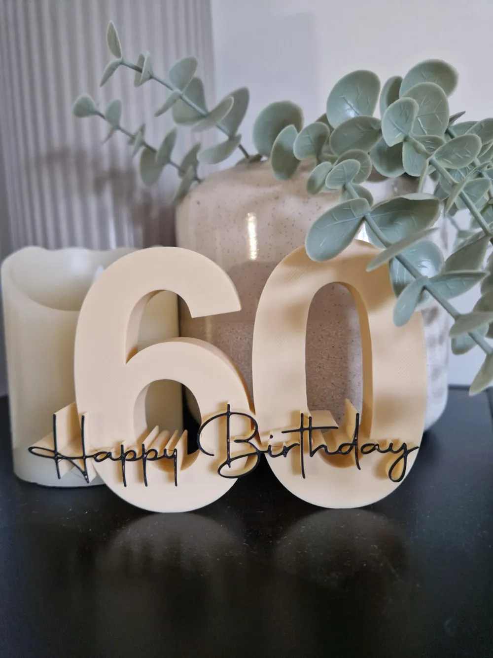 60 Years - Birthday Wishes - Free 3D Print Model - MakerWorld