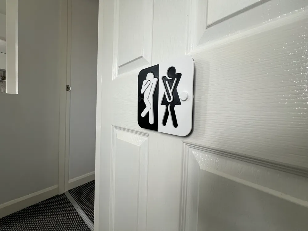 Toilet Bathroom Sign by Xander Designs - MakerWorld
