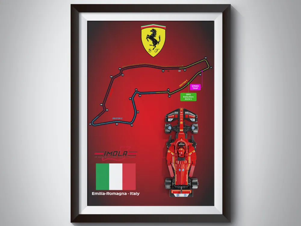Ferrari F1 Speed Champions Frame Mount + 3D Track by Pycho20 MakerWorld ...