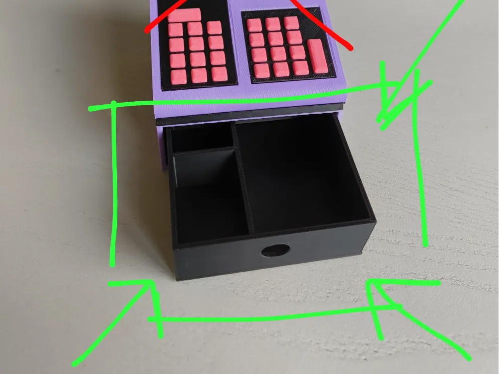 Cash register bottom with drawer - Free 3D Print Model - MakerWorld