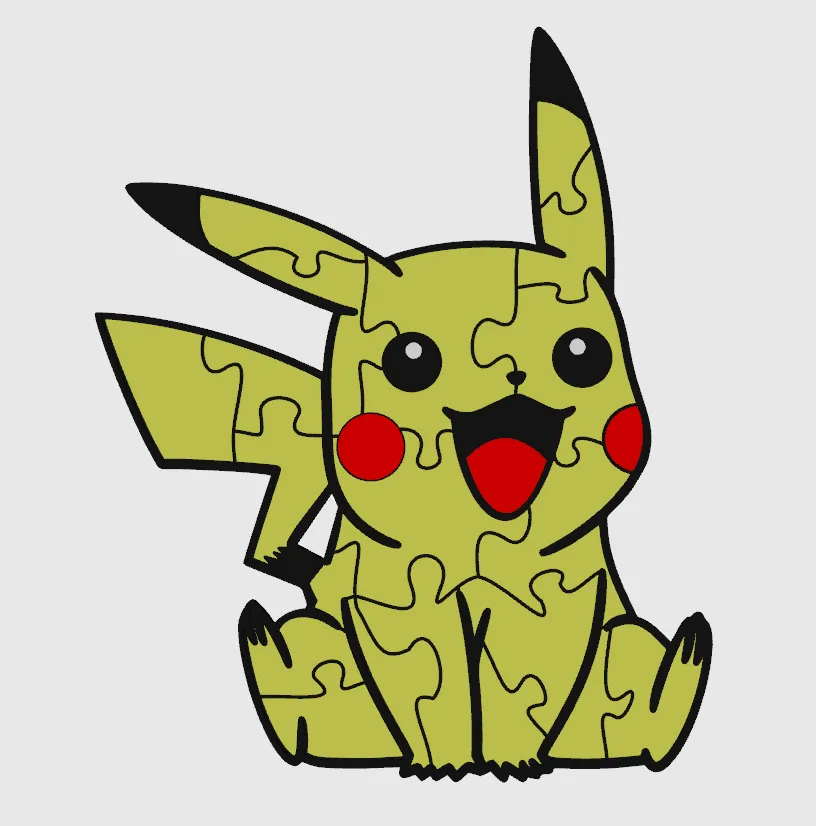 Pikachu puzzle - separate colors by Emashi - MakerWorld