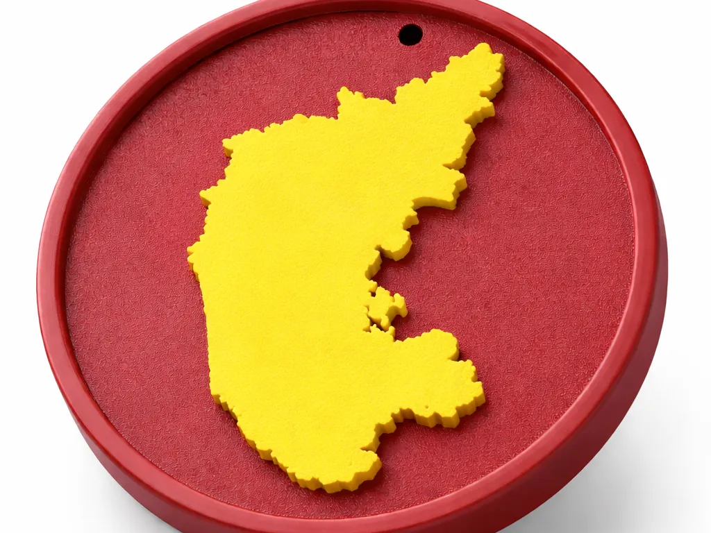 Karnataka Map Keychain - Free 3D Print Model - MakerWorld