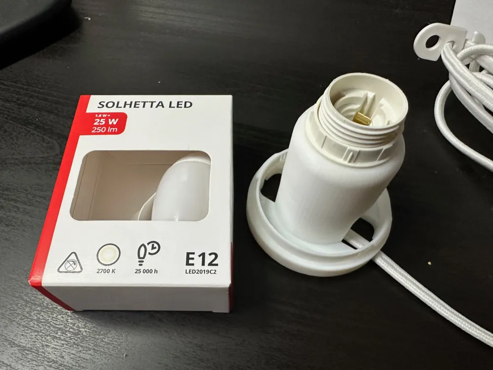 Modified Lamp Base for Ikea Strala Kit by jlee0749 - MakerWorld