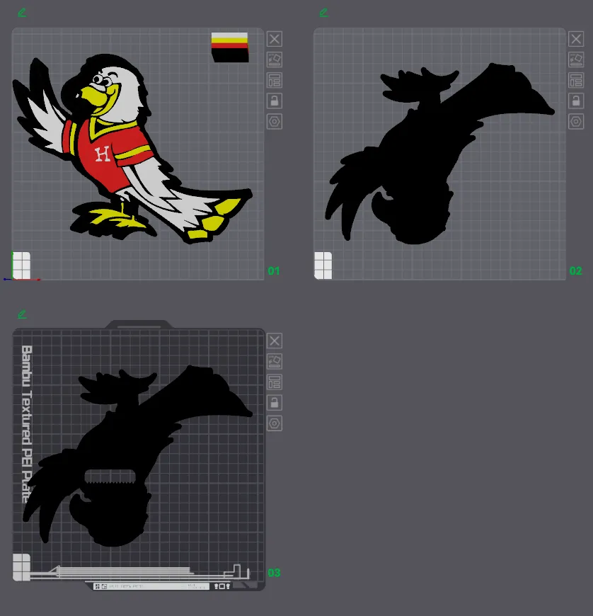 Hawk School Mascot Lamp by BeeTee 3D - MakerWorld