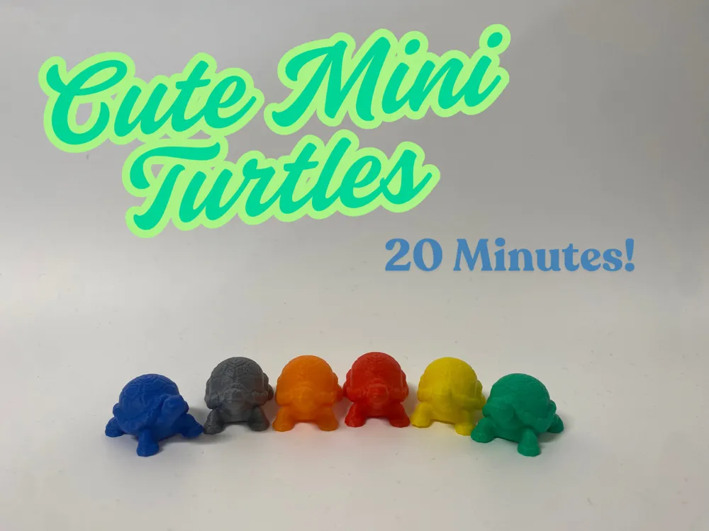 Cute Mini Turtles! - Free 3D Print Model - MakerWorld
