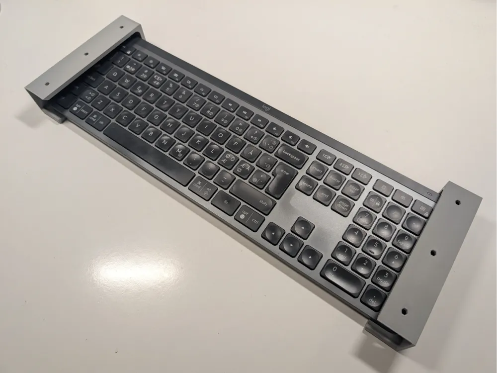 MX Keys under desk mount - Free 3D Print Model - MakerWorld