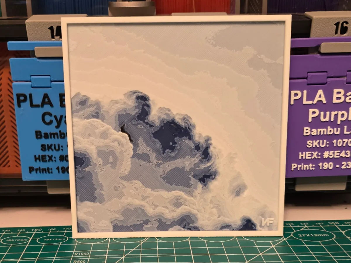 NF "Clouds" Album - Hueforge Art - Free 3D Print Model - MakerWorld