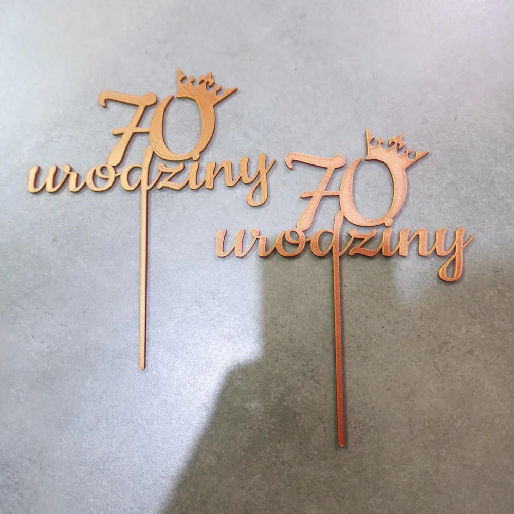 70th Birthday Topper - Free 3D Print Model - MakerWorld