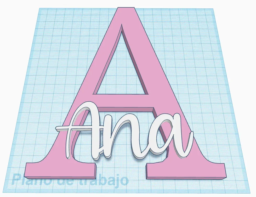 Ana Nombre con inicial / Name with initial - Free 3D Print Model ...
