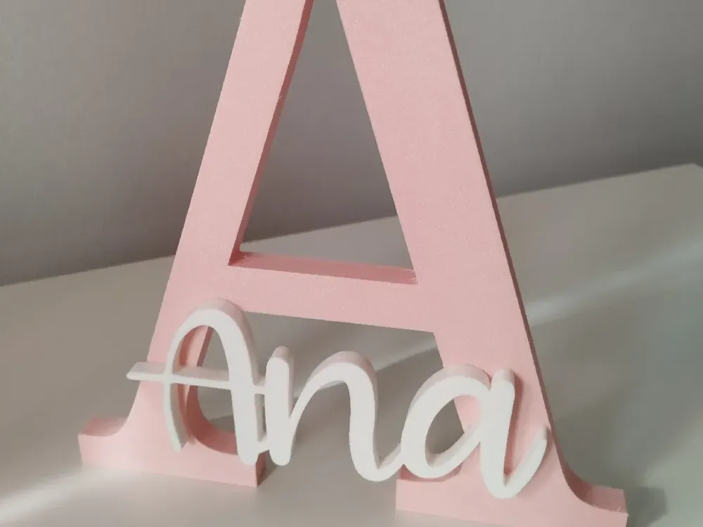 Ana Nombre con inicial / Name with initial - Free 3D Print Model ...