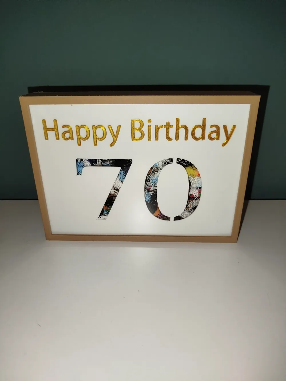 70th Birthday Face Plate for Poop Shadow Box Remixed by tomu - MakerWorld