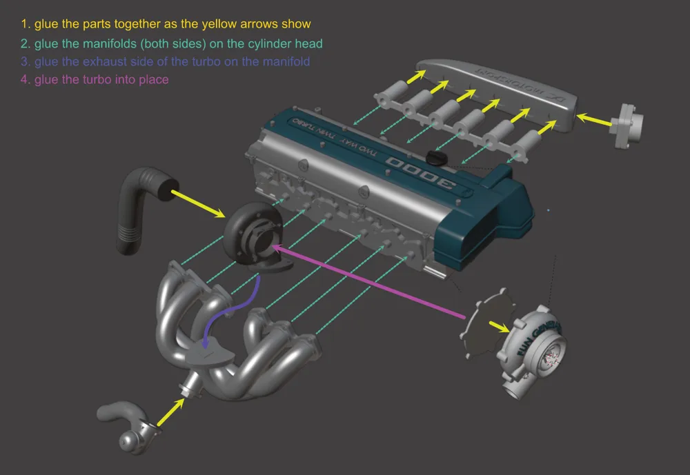 2JZ Single Turbo Kit by Danko_Creates MakerWorld: Download Free 3D Models
