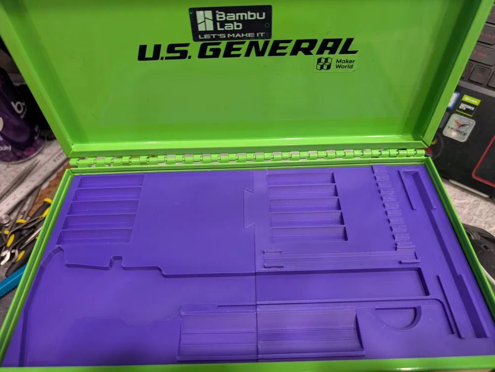 US General Mini Tool Box Top Shelf Tool Organizer - Free 3D Print Model ...