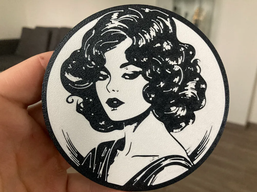 Corly girl coaster by jakubhroch - MakerWorld