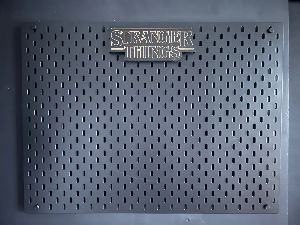 Stranger Things sign, IKEA SKÅDIS board accessory by RetroForma ...