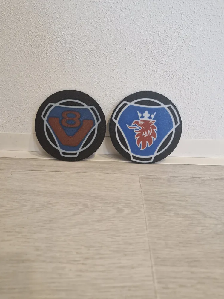 Coasters with Scania Griffin and V8 Logo by Adam99MakerWorld: Download ...