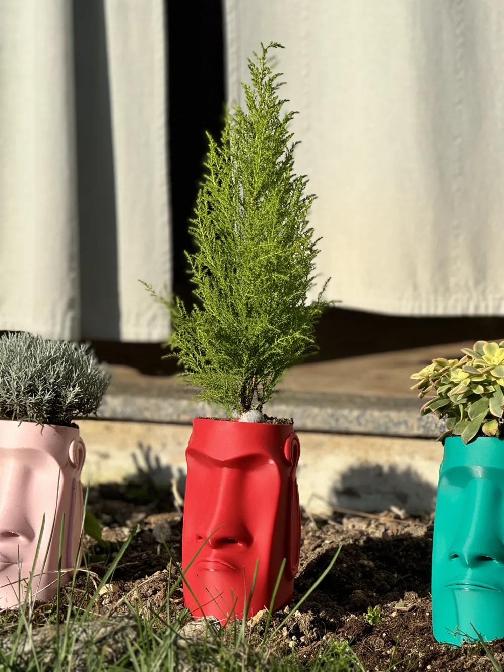 Moai plant pots collection by fb.zip - MakerWorld