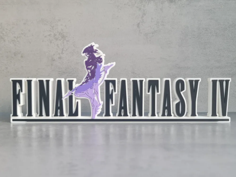 Final Fantasy IV Logo / Sign - Free 3D Print Model - MakerWorld