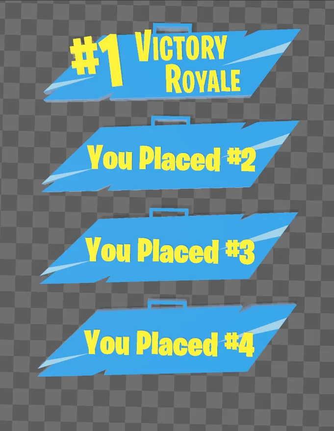 Fortnite Medals - 1st 2nd 3rd 4th Place by anthonywh79 - MakerWorld