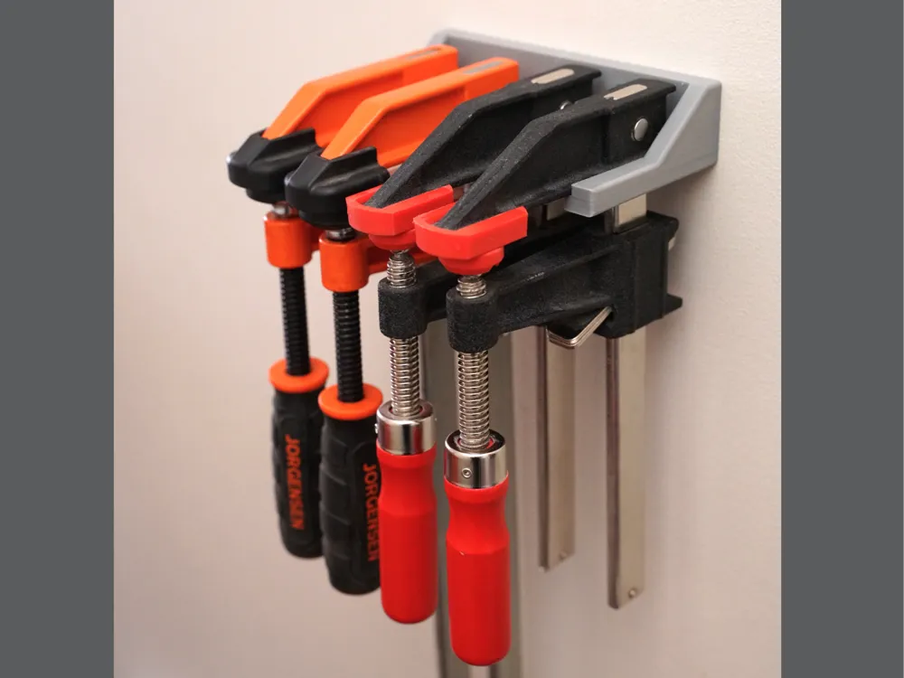 "Heavy Duty" F Clamp Wall Rack by jdpmakes MakerWorld: Download Free 3D ...
