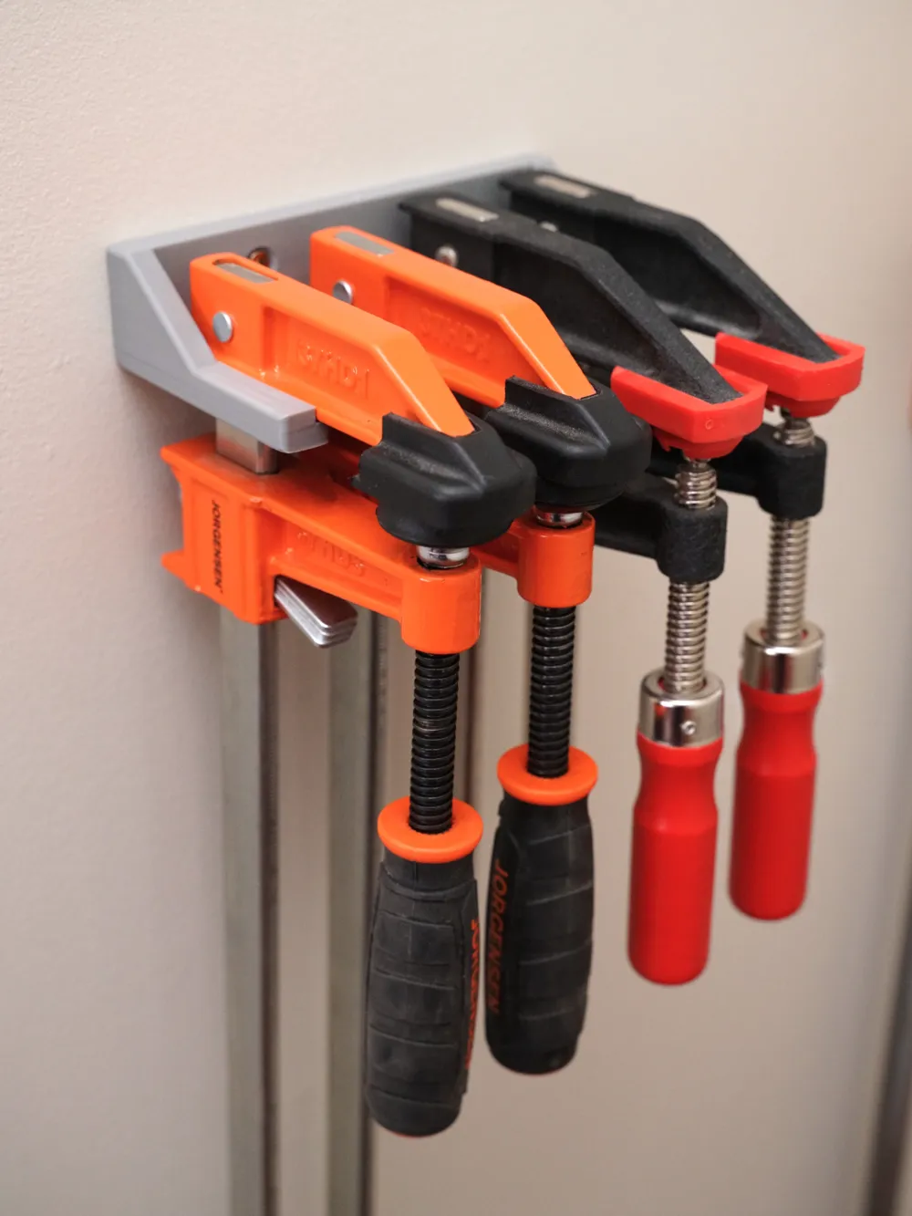 "Heavy Duty" F Clamp Wall Rack by jdpmakes MakerWorld: Download Free 3D ...
