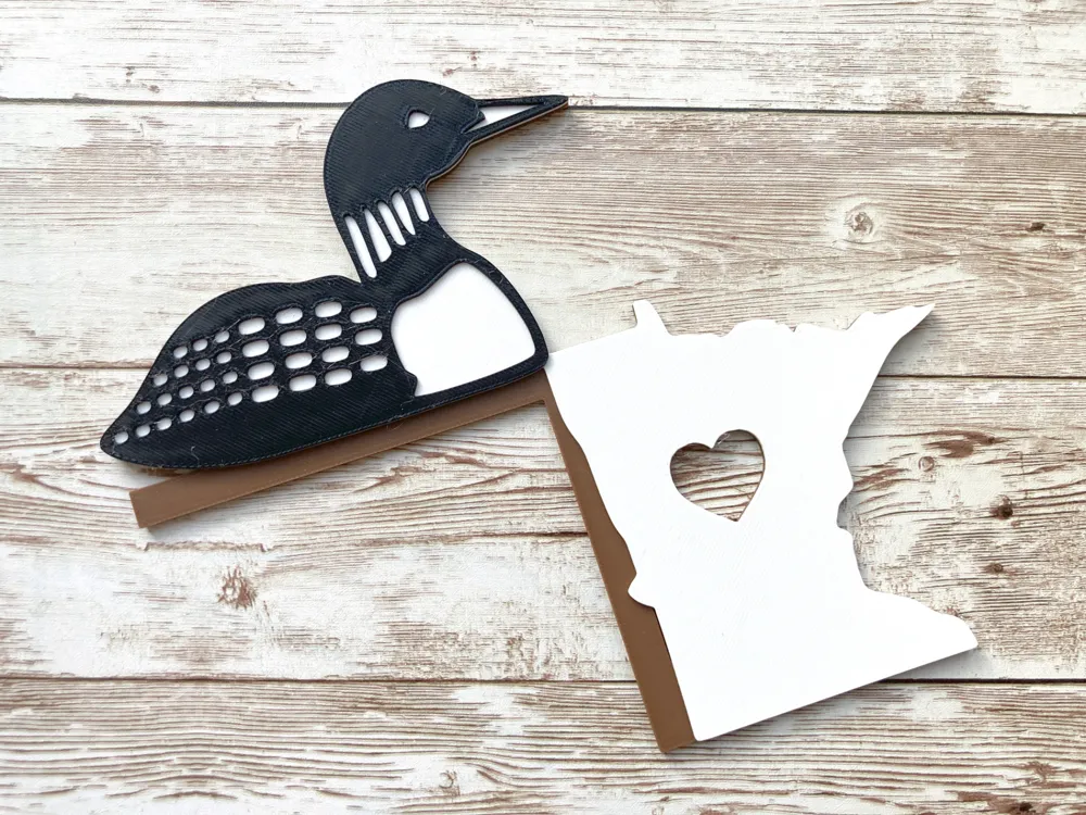 Loon and Minnesota with Heart Door Corner Decoration by PenolopyBulnick ...