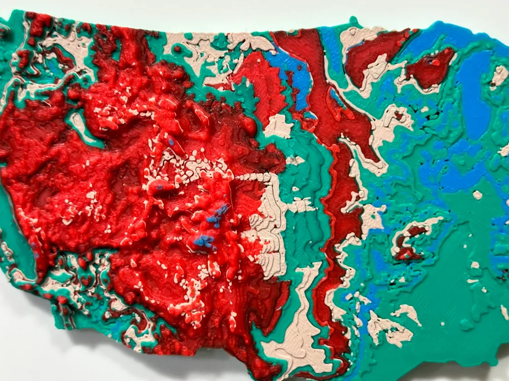 USA 3D Topographic Terrain Map by Neil - MakerWorld