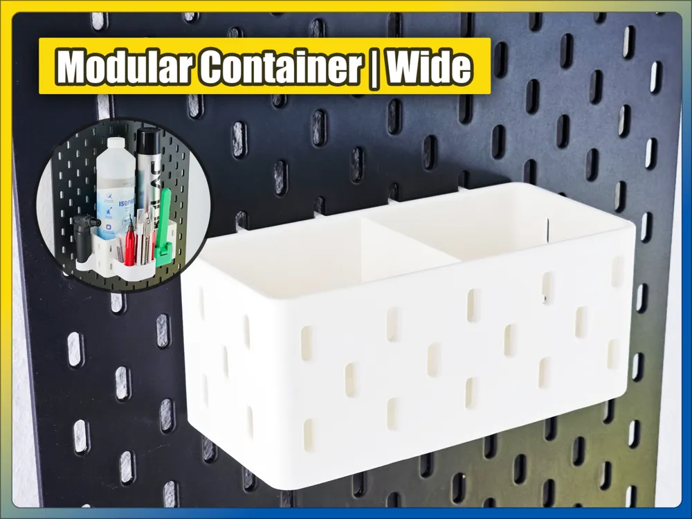 Modular Skadis Container | Wide by AU3D MakerWorld: Download Free 3D Models