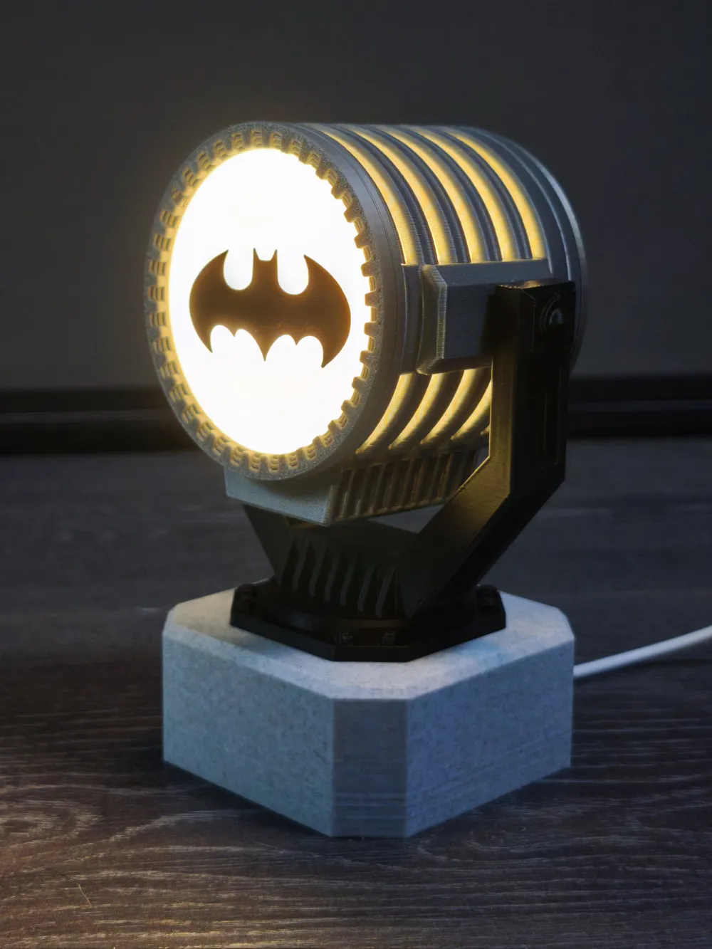 Super BATMAN LED Spotlight - Free 3D Print Model - MakerWorld